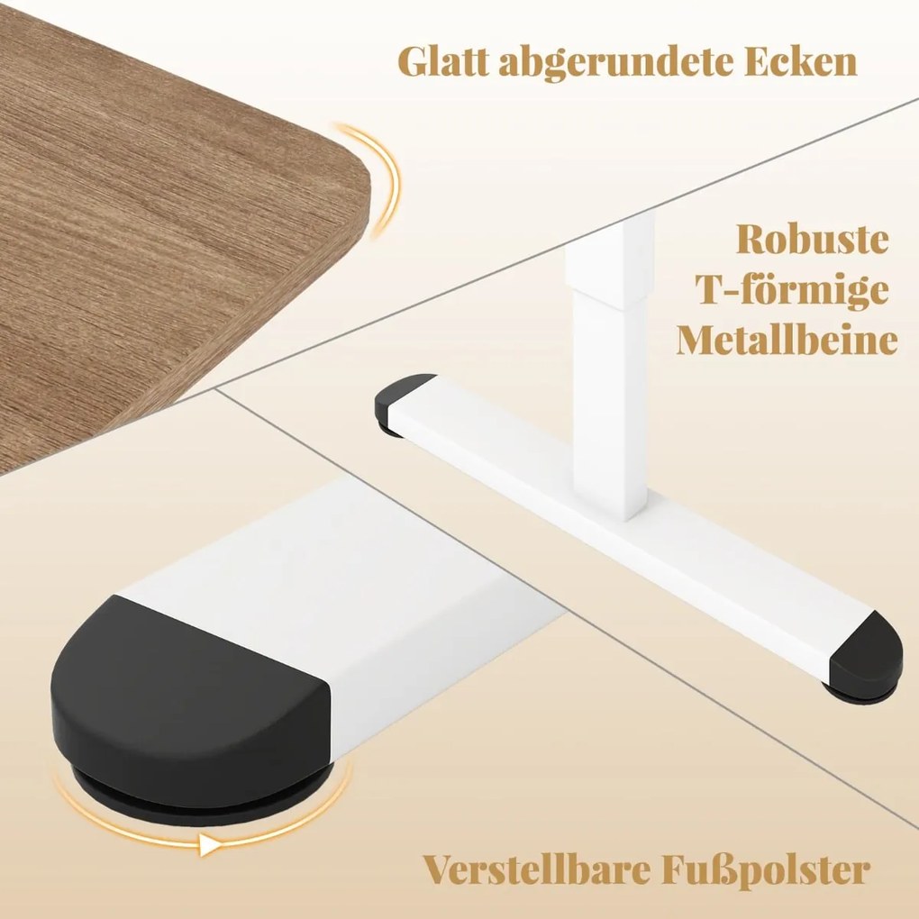 Costway Elektrický stojánek výškově nastavitelný stůl ergonomický stojánek