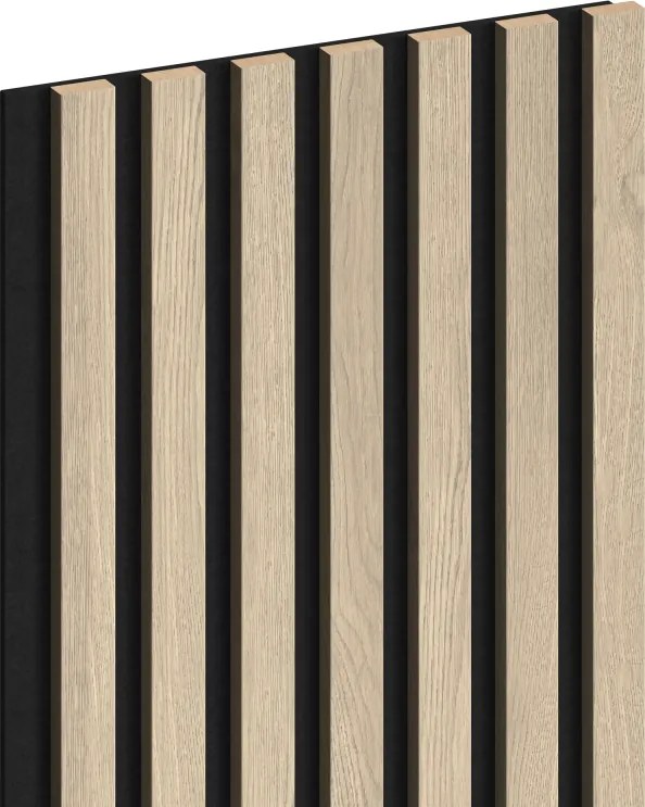 Mexen Lam-F, akustické stěnové lamely 275 × 31,5 cm, filc 6 mm, dub perlový, S105-275317-2812-058