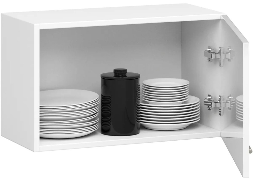 Závěsná kuchyňská skříňka Olivie W 60 cm bílá lesk