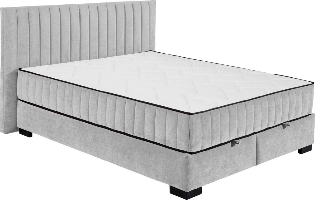 XXXLutz AMERICKÁ POSTEL, 160/200 cm, světle šedá MID.YOU - Postele s úložným prostorem - 002220053910