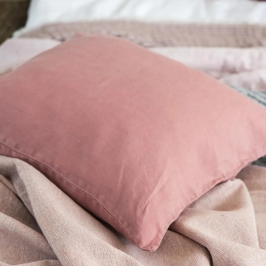 IB LAURSEN Bavlněný pléd Cream Faded Rose 130 × 160 cm, růžová barva, textil