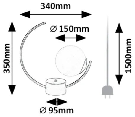 Rabalux 74035 - Stolní lampa MESIRO 1xE14/25W/230V
