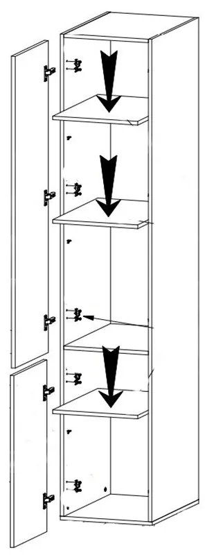 Sycylia | dolní skříňka D40SP policová skříňka, regál | LEVÁ | andersen