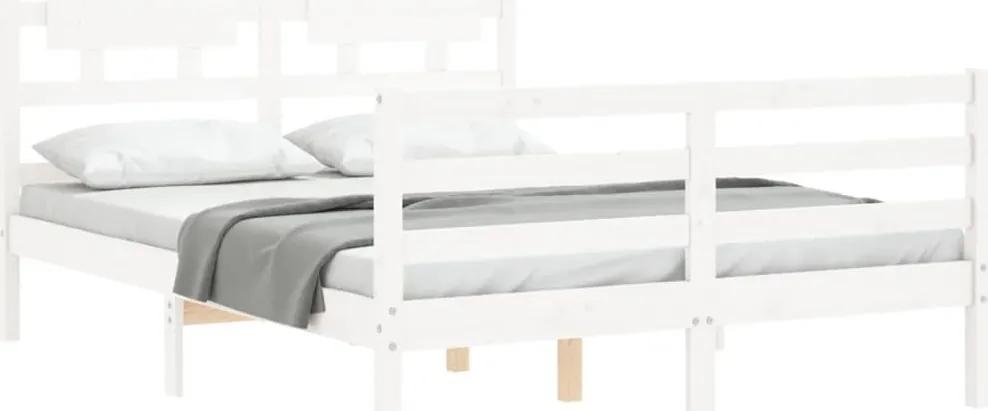 vidaXL Rám postele s čelem 120 x 200 cm masivní dřevo [3194437] Barva: Přírodní