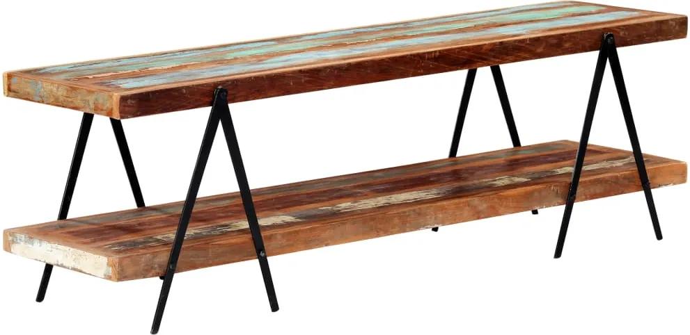 TV stolek - masivní recyklované dřevo | 160x40x50 cm
