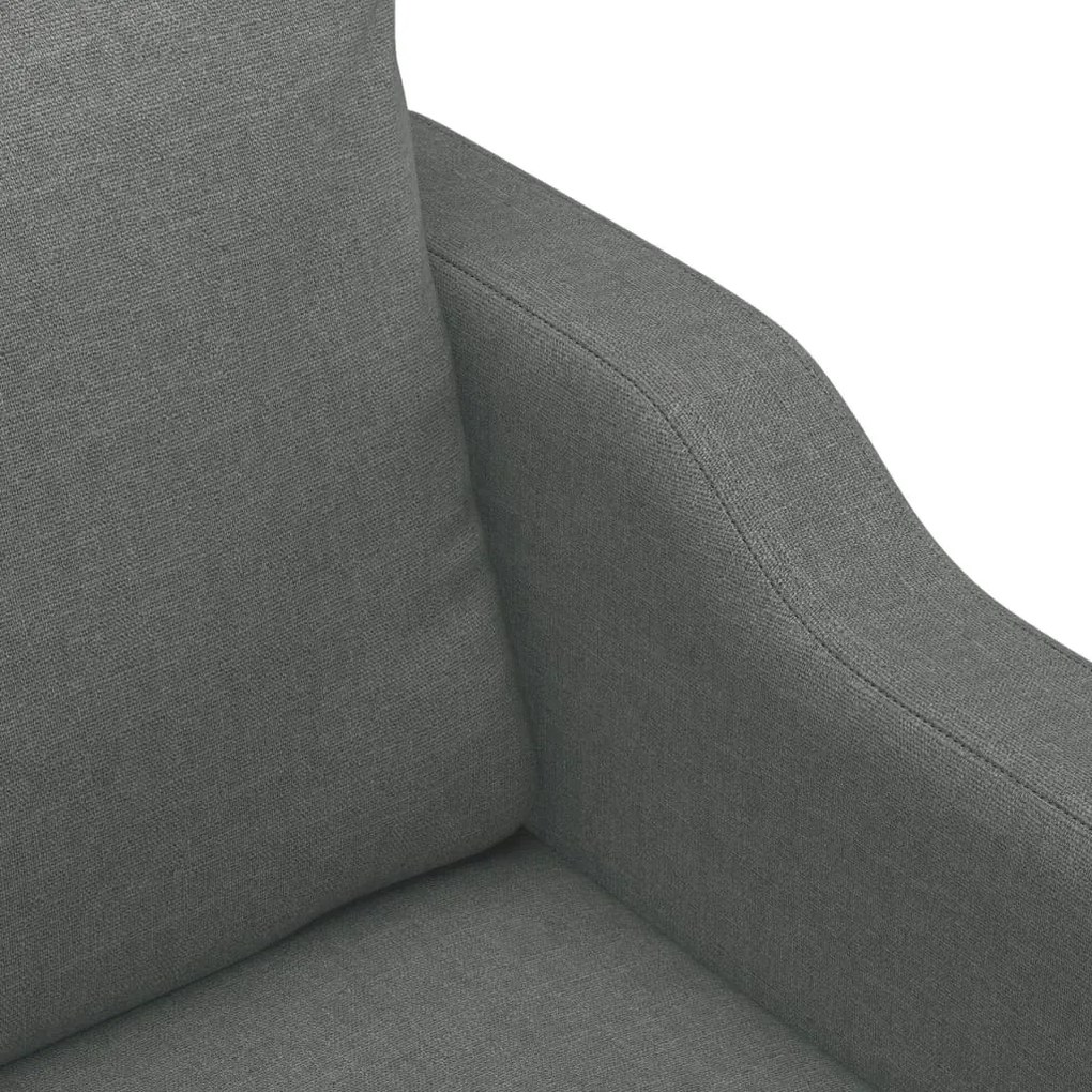 4dílná sedací souprava s polštáři tmavě šedá textil 3201795