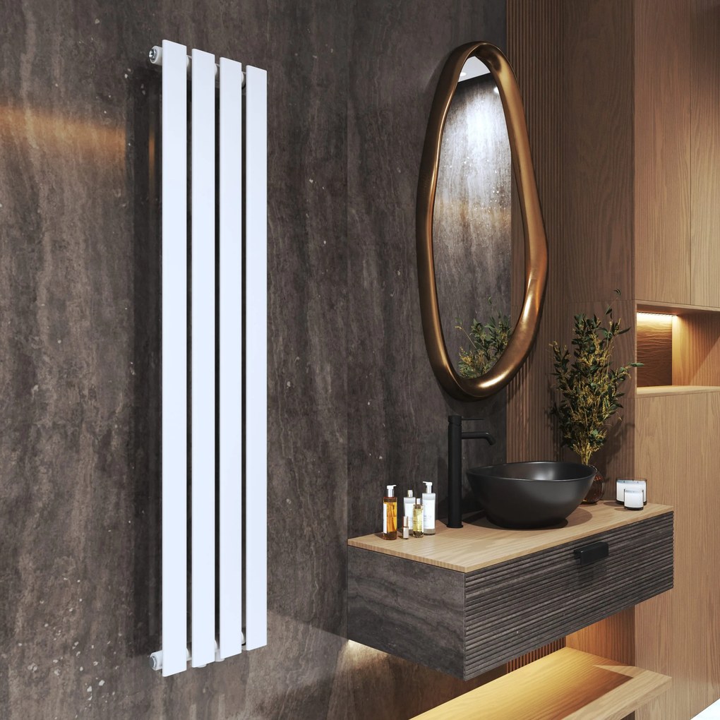 Gamma Vertical, topné těleso 296x1400 mm, 458 W, bílá matná, GMA-VERT-1400296-WH