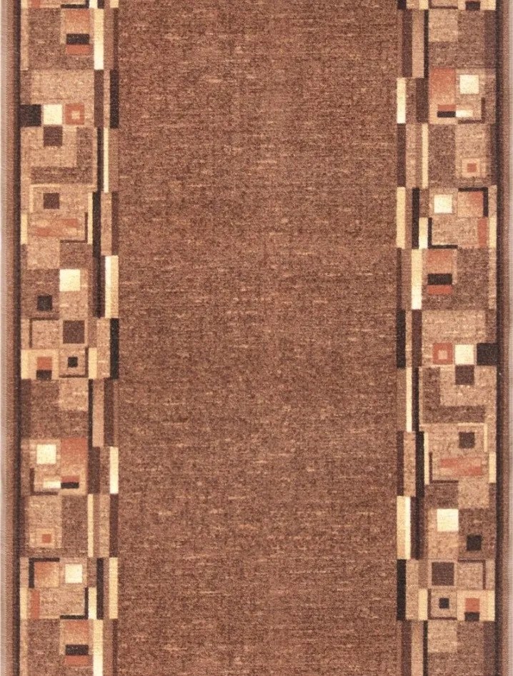 Associated Weavers, Protiskluzový běhoun na míru Bombay 44, šíře 80 cm, hnědá, chodba / předsíň