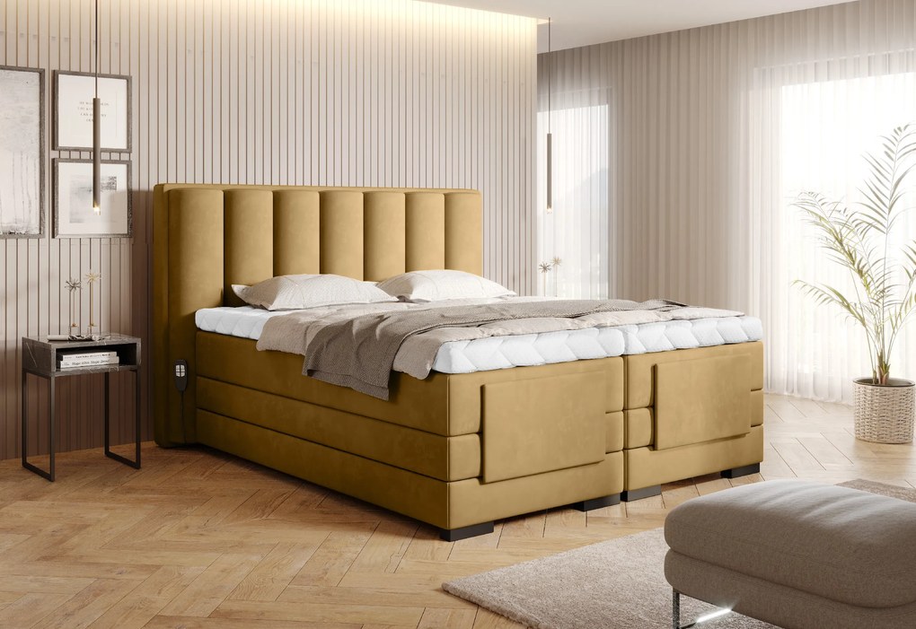 Veros boxspring postel 160x200 Materiál / Dekor: Flores 22