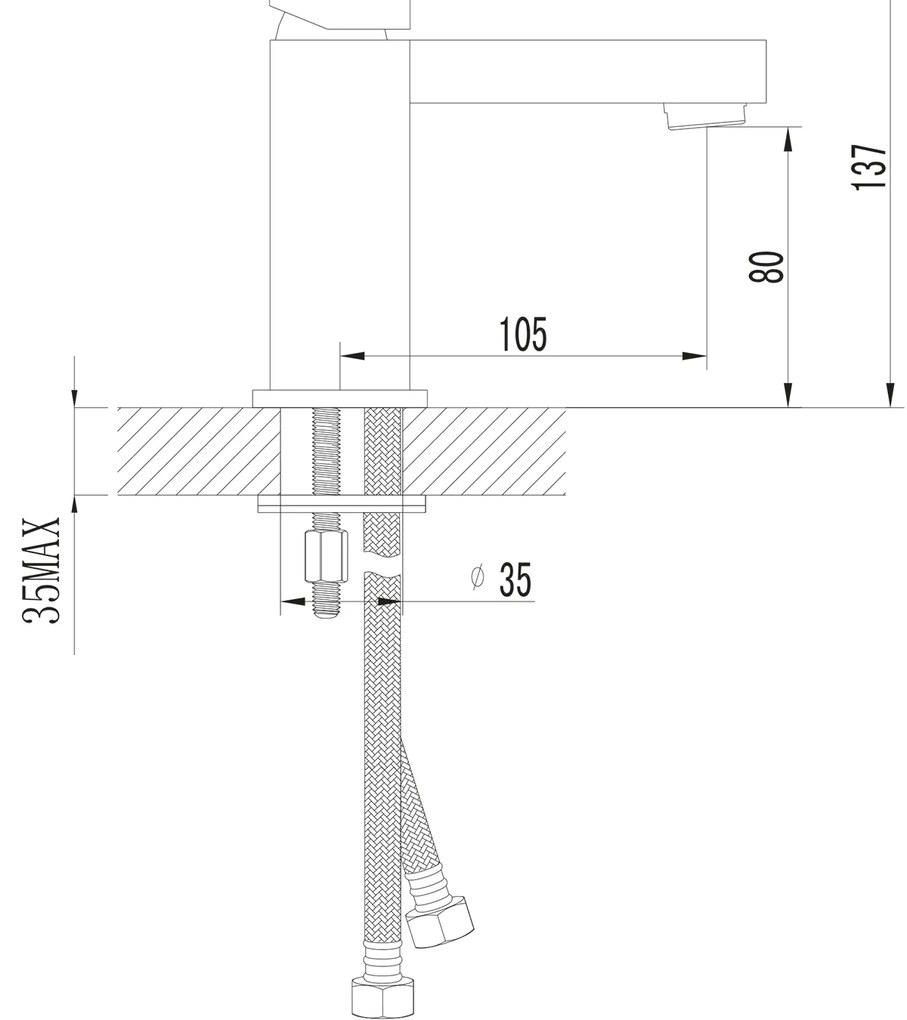 Sapho, LATUS stojánková umyvadlová baterie bez výpusti, chrom, 1102-02
