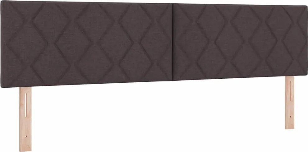 Postel s boxspringem s čelo Tmavě hnědá 180 x 200 cm textil 3338786
