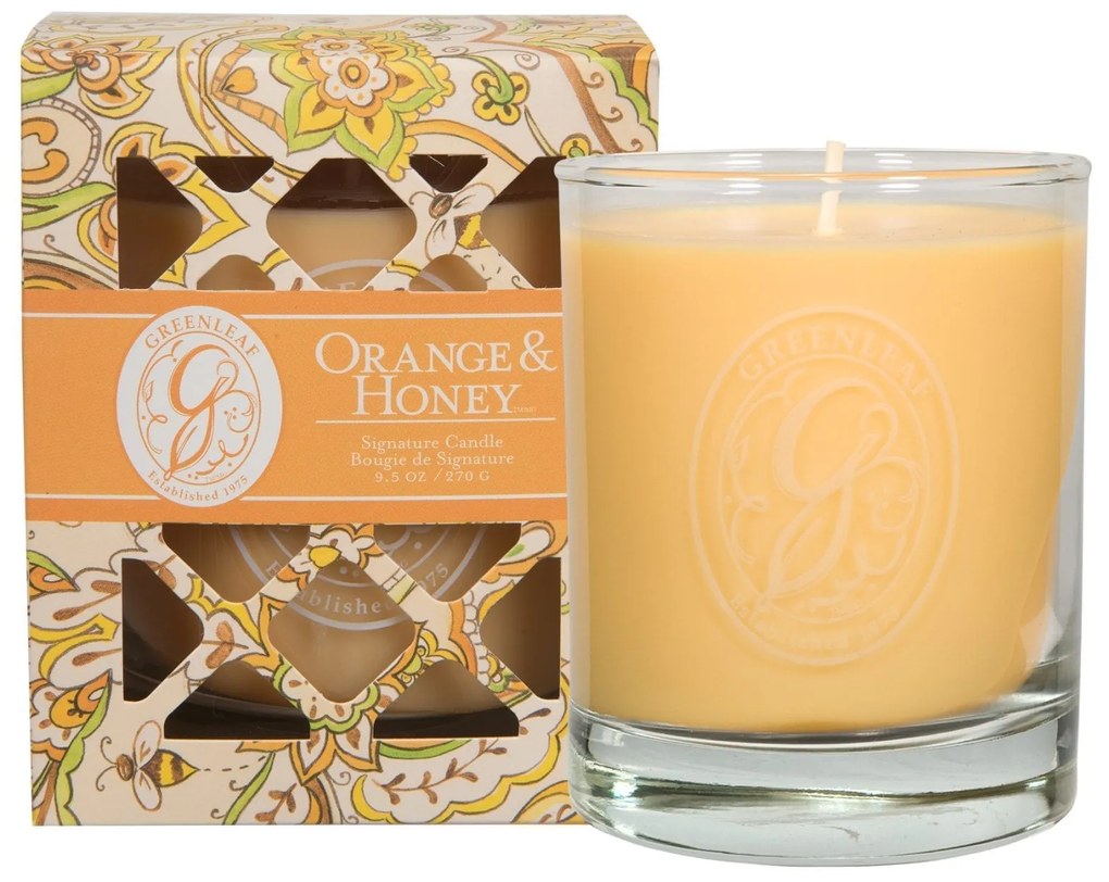 Vonná svíčka Orange & Honey v dárkové krabičce