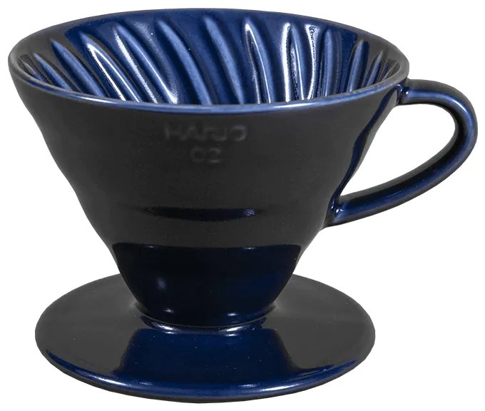 Dripper Hario V60-02 - keramický tmavě modrý  + 40 filtrů