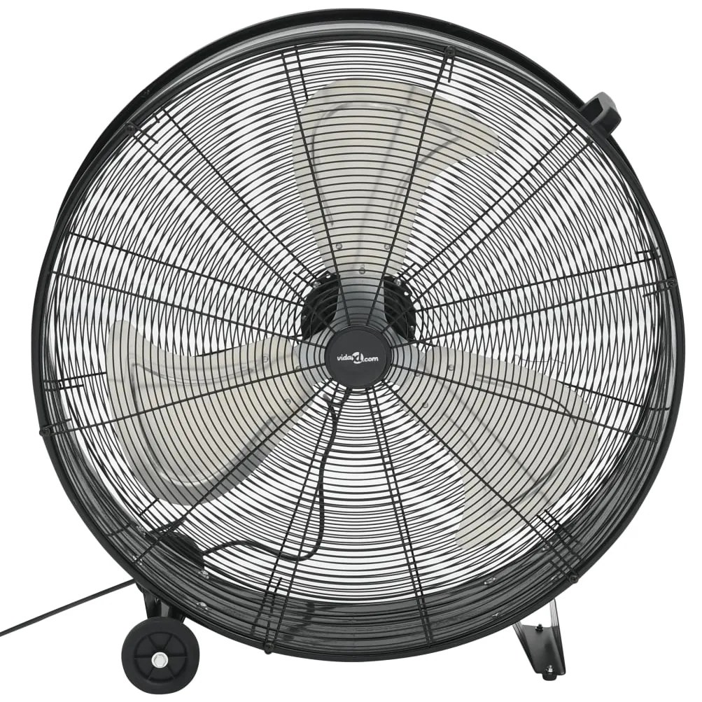 vidaXL Marketos Průmyslový bubnový ventilátor 77 cm 187,7 W černý