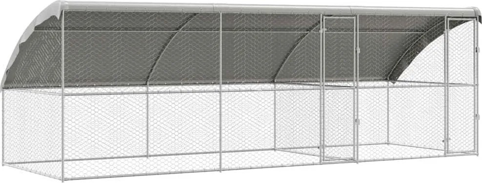 Psí kennel 3 ks Stříbrná 6 x 2 x 2 m Pozinkovaná ocel 3368331