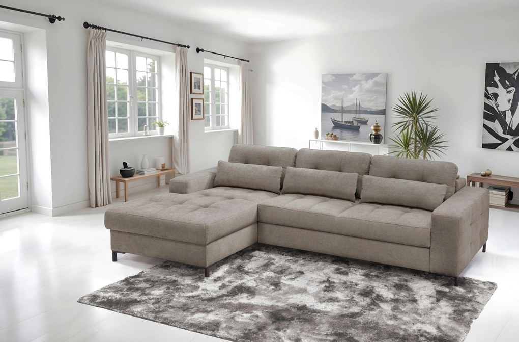 XXXLutz ROHOVÁ SEDAČKA, textil, světle hnědá MID.YOU - Sedací soupravy - 000694007901