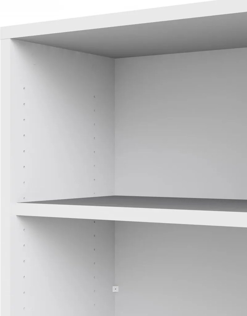 Skříň Modulo 89 x 40 x 186 cm, dveře dřevo, bílá / dub sonoma
