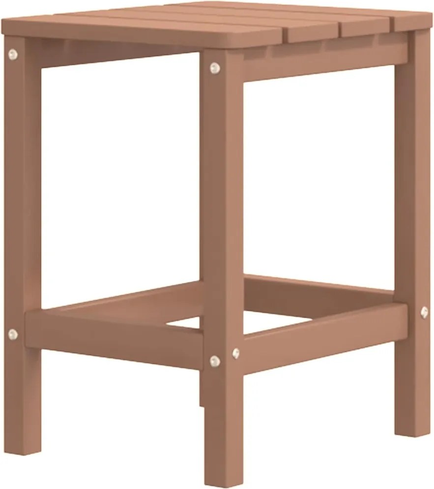 Zahradní křesla Adirondack se stolkem HDPE hnědá 3095706