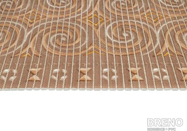 Breno Koupelnová pěnová předložka SOFTY-TEX 79830.8 spirály, šíře 65 cm, Hnědá/Vícebarevné