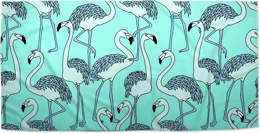 Sablio Ručník Plameňáci - 50x100 cm