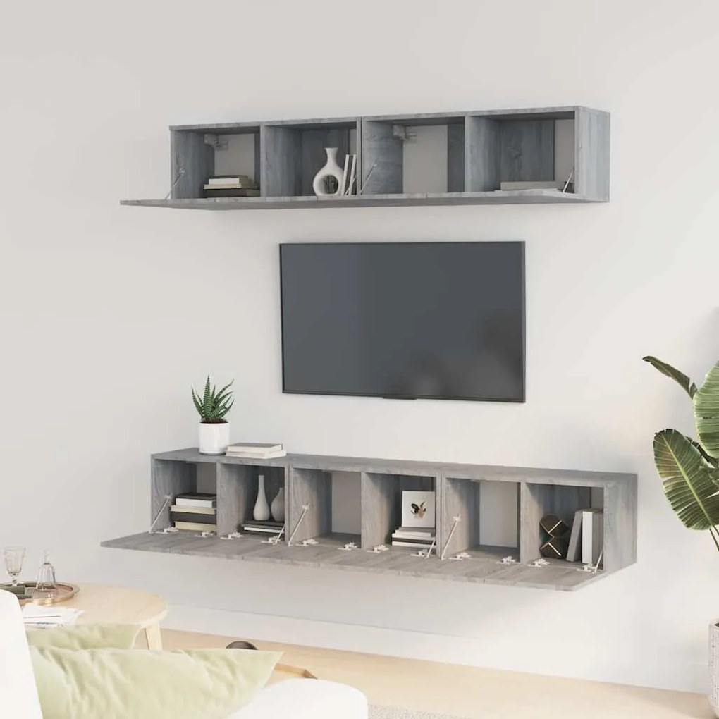 5dílný set TV skříněk šedý sonoma kompozitní dřevo 3114428