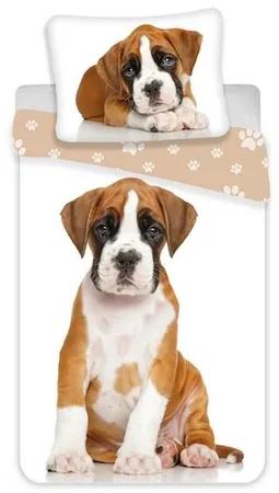 Jerry Fabrics Dětské bavlněné povlečení Dog brown, 140 x 200 cm, 70 x 90 cm
