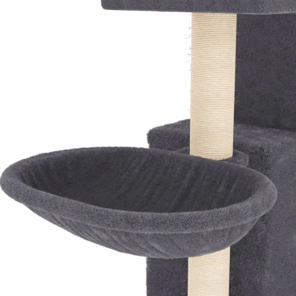 Škrabadlo pro kočky se sisalovými sloupky tmavě šedé 83 cm 171767