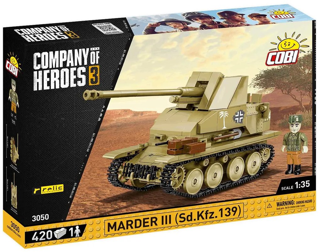 Cobi 3050 německý stíhač tanků marder iii sd.kfz.139 – company of heroes