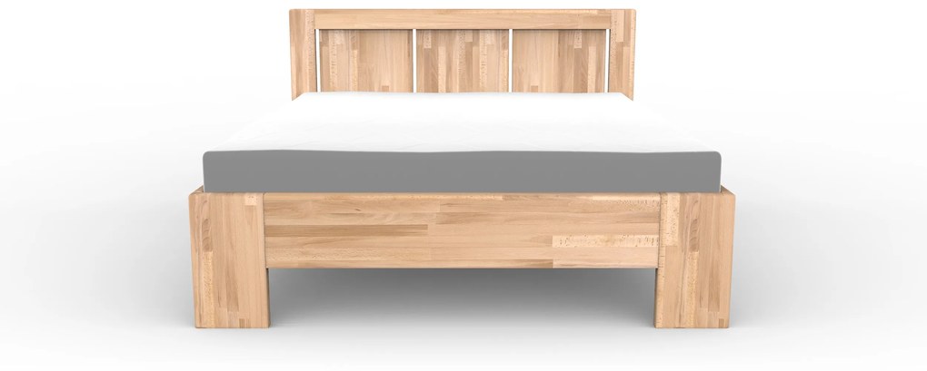 Masivní postel PARIS - Solwo Design Dřevo a odstín oleje: BUK Cink - Olej odstín BO103, Rozměr spací plochy: 140x200