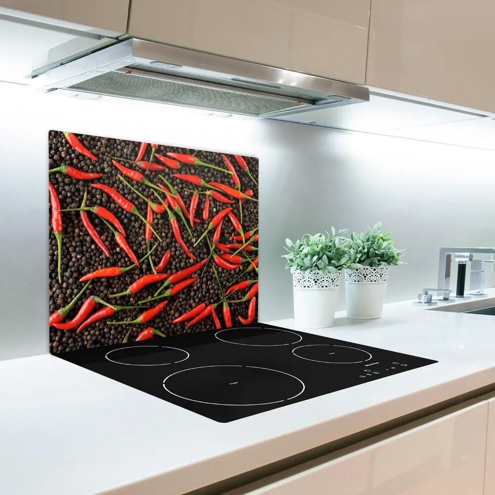 Skleněná krájecí deska Chilli papričky 60x52 cm