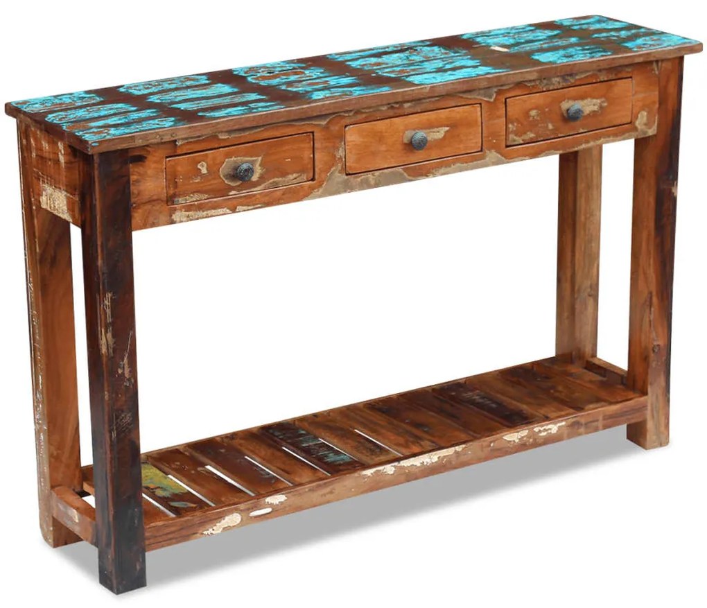 243328 vidaXL Konzolový stolek, masivní recyklované dřevo 120x30x76 cm