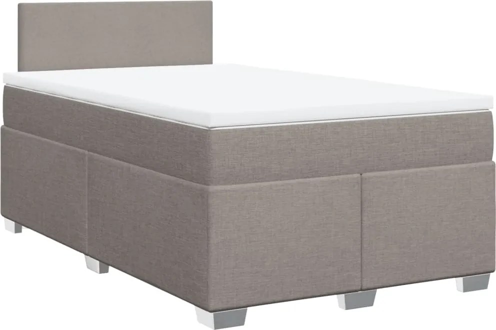 Box spring postel s matrací taupe 120x200 cm textil 3285852