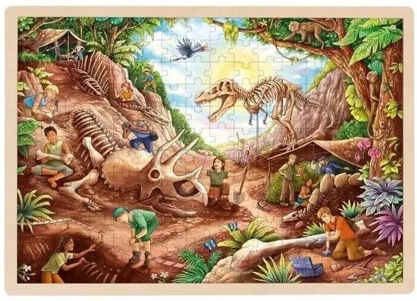 Puzzle goki dřevěné puzzle dinosauří vykopávky 192 dílků