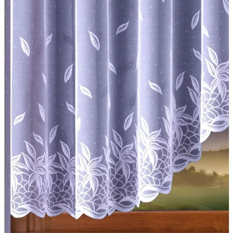 DekorTextil Hotová záclona nebo balkonový komplet Nora - bílá ROZMĚR: (š x v): 200 x 250 cm - balkonový díl