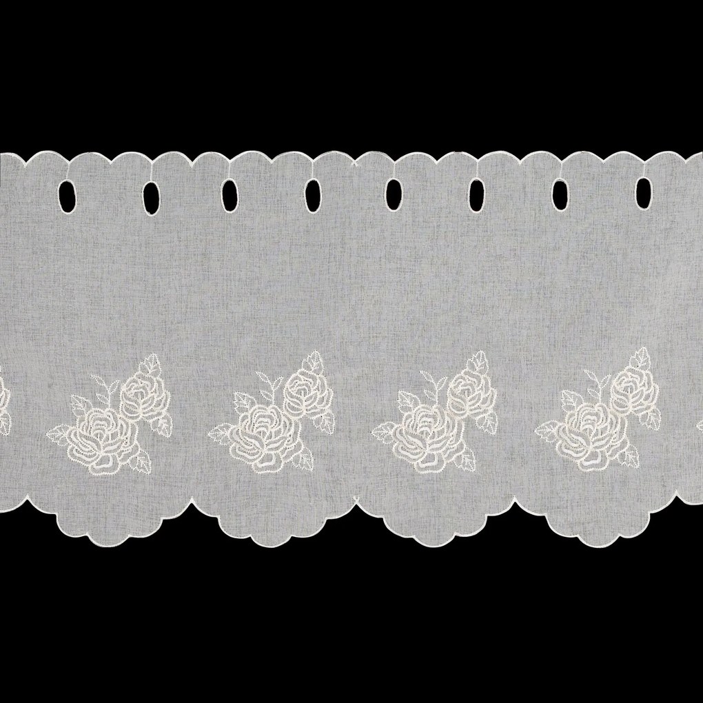 KRÁTKÁ ZÁCLONA NA POUTKÁCH ELSIE 145X40 CM KVĚTY