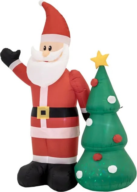 Nafukovací Santa Claus s vánočním stromečkem 210 cm