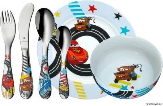Příbory a nádobí pro děti Cars V2 6 dílů