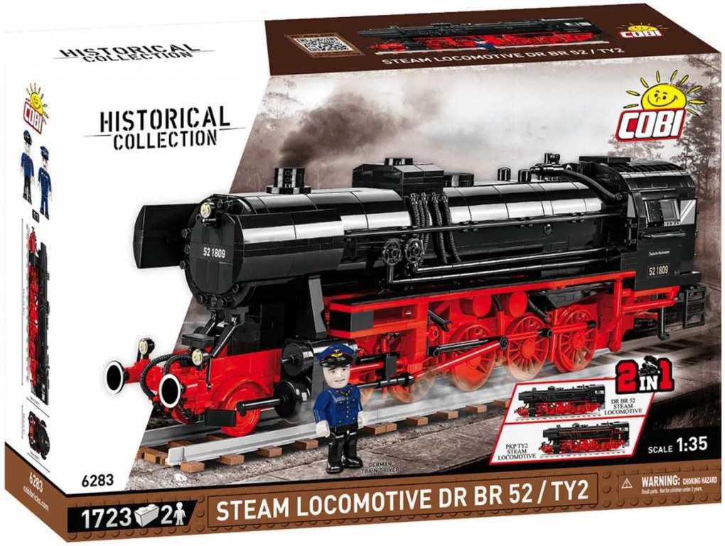 Cobi 6283 historical collection 1:35 parní lokomotiva dr br 52/ty2