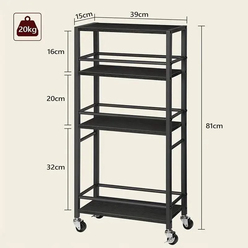 Servírovací stolek, dřevo, kov, bílá, NoBi ADAME