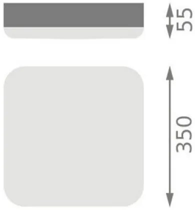 LED svítidlo LEDVANCE SF Square Slim 35W 4000K 350mm IP65 4099854103056