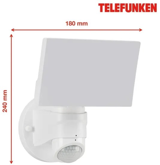 Telefunken 304306TF - LED Venkovní nástěnné svítidlo se senz. LED/16W/230V IP44