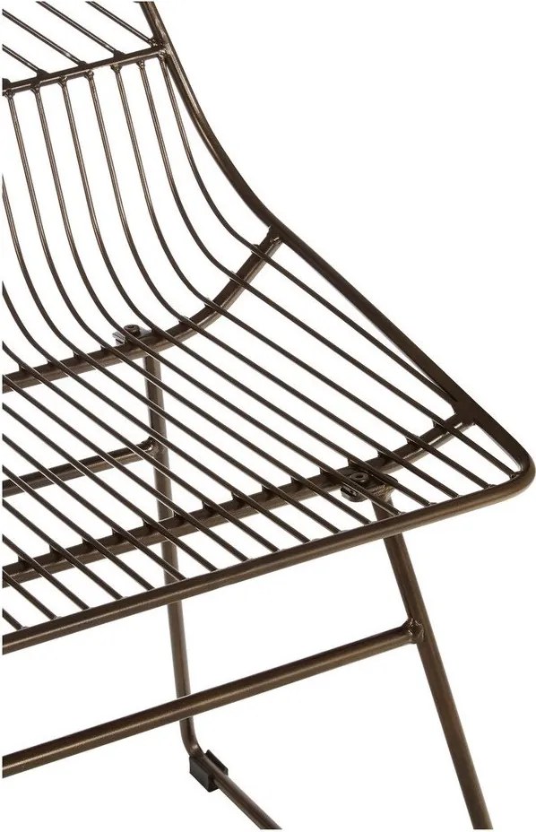 Kovová jídelní židle v bronzové barvě District – Premier Housewares