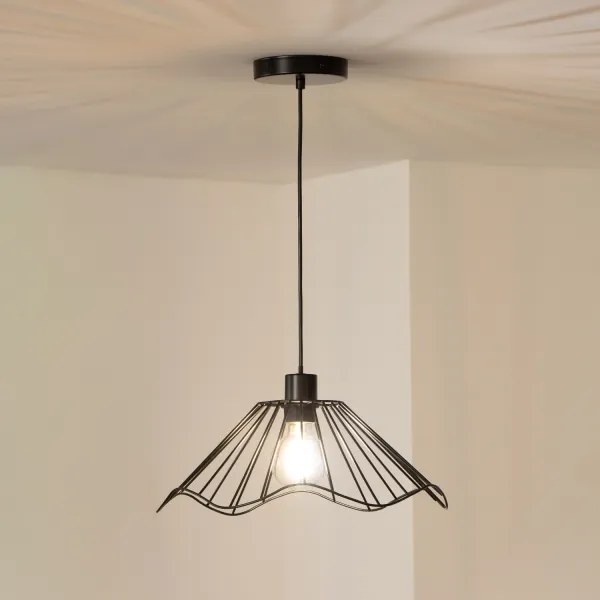 Brilagi - LED Lustr na lanku CERIA WIRE 1xE27/40W/230V pr. 40 cm černá