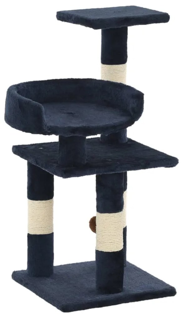 Škrabadlo pro kočky se sisalovými sloupky 65 cm modré 170611