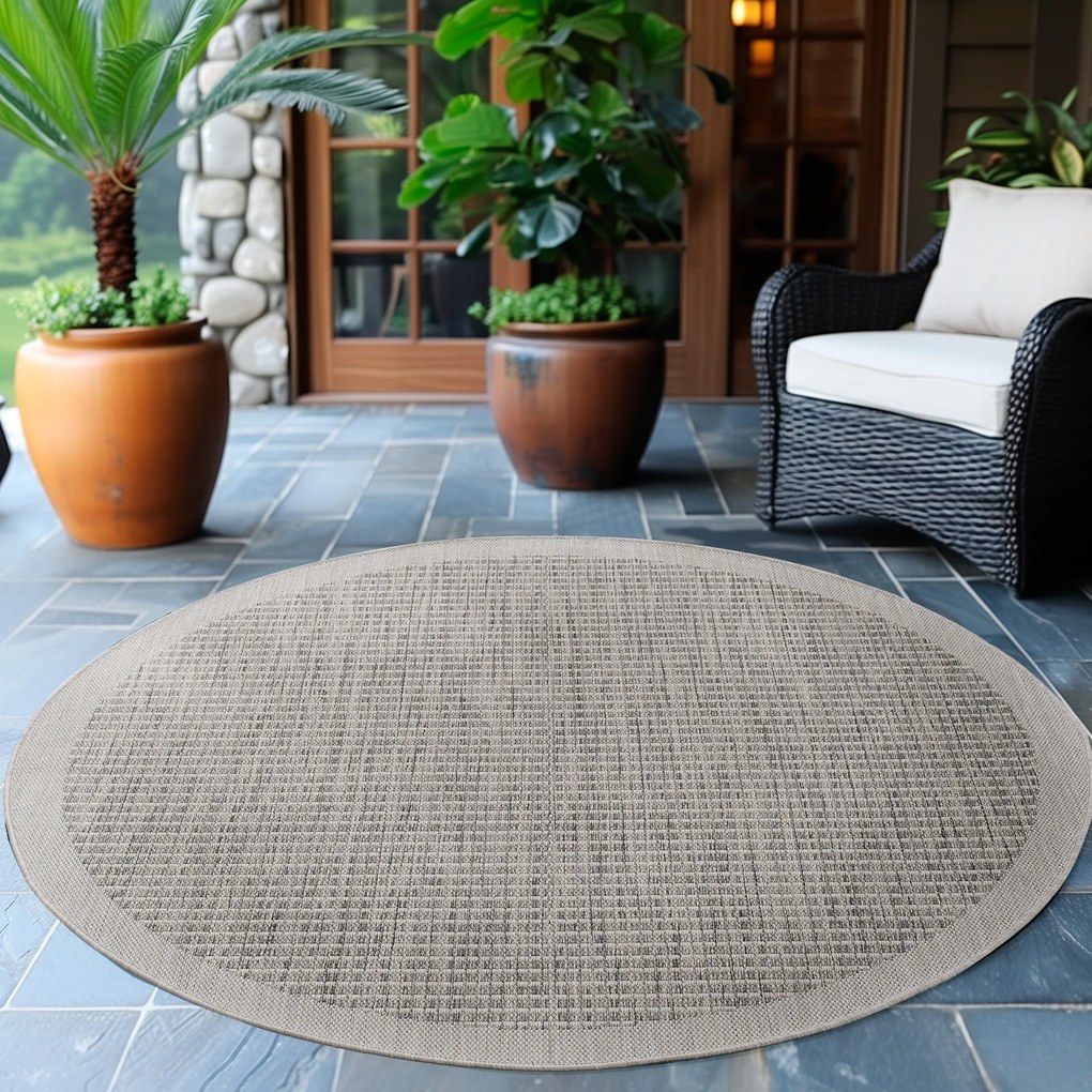 Ayyildiz, Kusový koberec Giza 1410 Grey kruh, 200x200 (průměr) kruh, šedá, chodba / předsíň