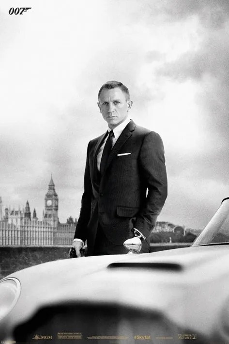 Plakát, Obraz - JAMES BOND 007 - skyfall / bond & DB5, (61 x 91.5 cm)