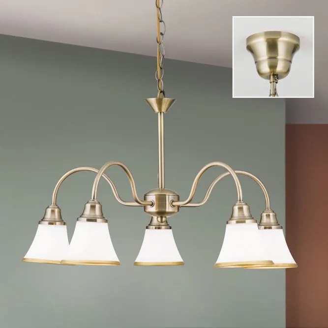 Orion LU1700/5 Závěsný lustr CLASICCO PATINA pětiramenný
