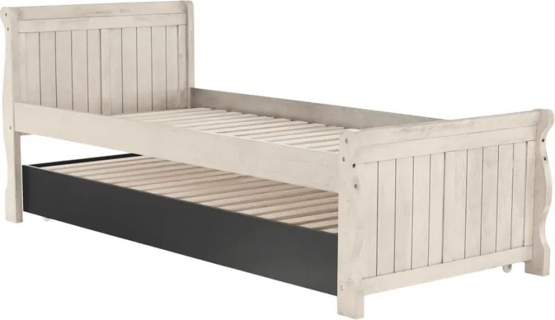 Postel s přistýlkou, 90x200, antická bílá, ANTIKO Kondela 0000258490