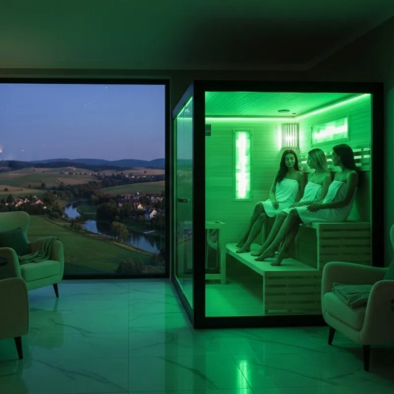 BPS-koupelny Finská sauna Relax HYD-6719 180x160, 4 osoby