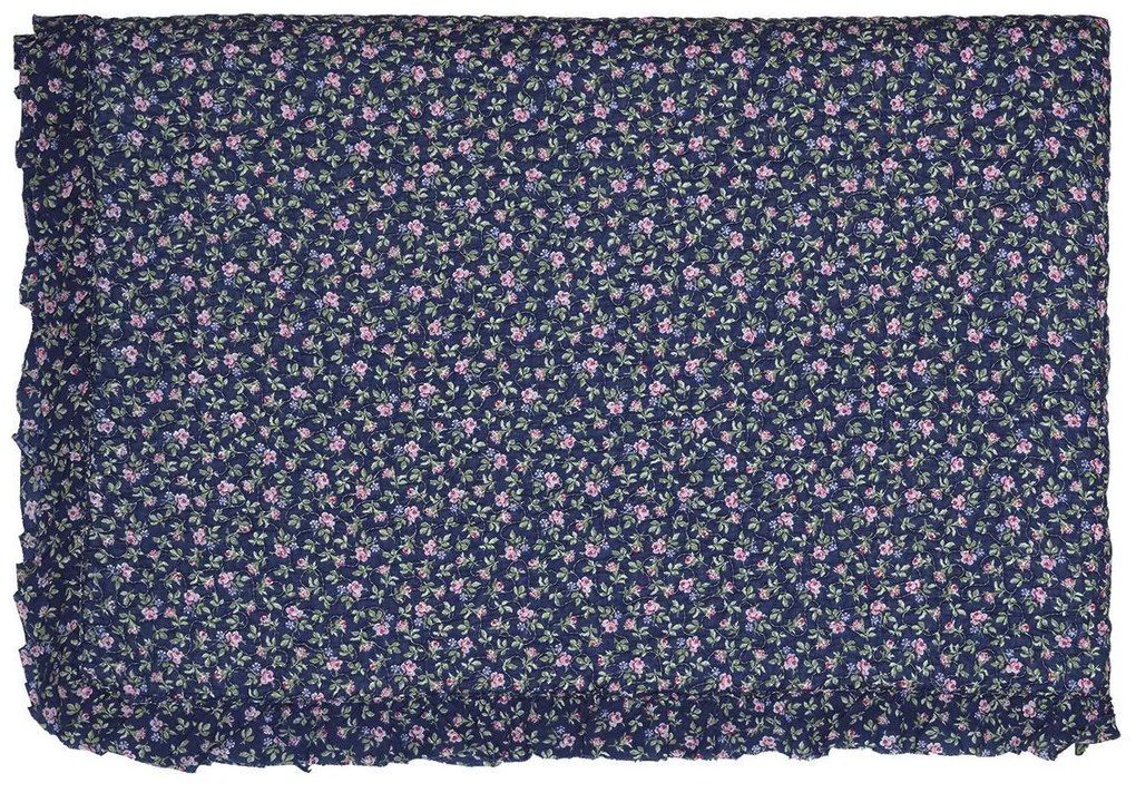 GREEN GATE Prošívaný přehoz Berta dark blue 140x220cm, modrá barva, textil